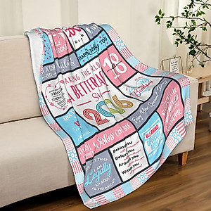 18th Birthday Gifts for Girls, Gifts for 18 Year Old Girl, Best Gifts for 18 Year Old Girl, 18th Birthday Decor Throw Blanket 60" X 50", 18th Birthday Gifts for Her, 18 Years Old Girl Gift Ideas