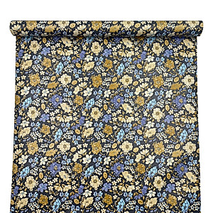 Yifely Self-Adhesive Shelf Liner Removable Drawer Paper Refurbish Old Furnitures Makeup Dresser Nightstands, Retro Floral, 17.7 Inch by 9.8 Feet