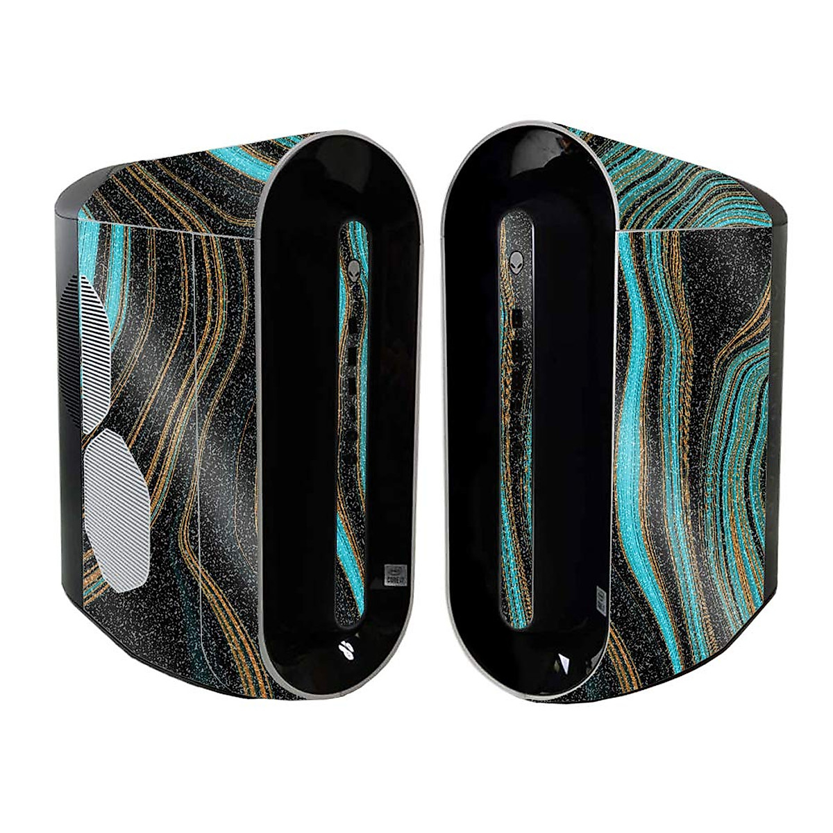 MightySkins Glossy Glitter Skin Compatible with Alienware Aurora R11 Gaming Desktop - Blue Canyon | Protective, Durable High-Gloss Glitter Finish | Easy to Apply and Change Styles | Made in The USA