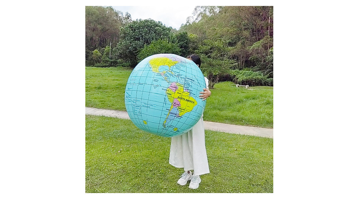 Keesoon 36-Inch Inflatable Globe – Educational World Map for Kids ...
