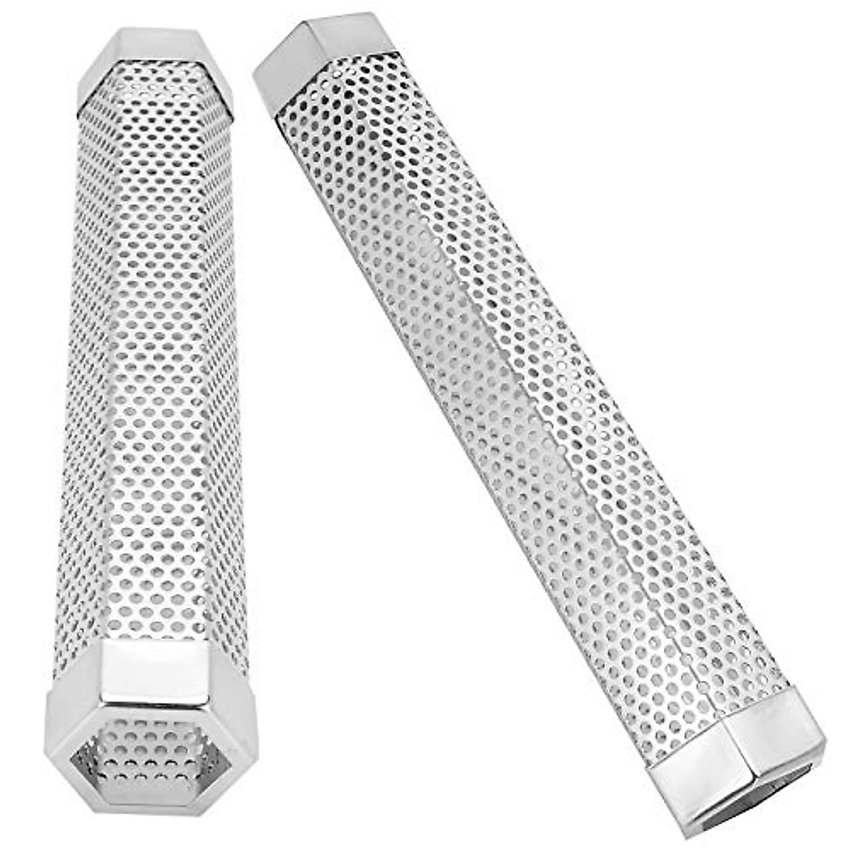 Pellet Smoker Tube, 12.2'' Stainless Steel Bbq Pellet Tube Cold Hot Smoking Portable Smoke Generator for Any Grill Smoker Not Roll on Grill