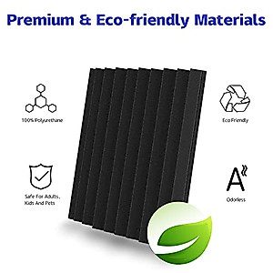 12 Pack Self-Adhesive Acoustic Panels, 12"X 12"X1" Sound Proof Foam Panels, High Density Soundproof Wall Panels for Home Studio, Acoustic Foam Wedges Absorbing Noise (Black)