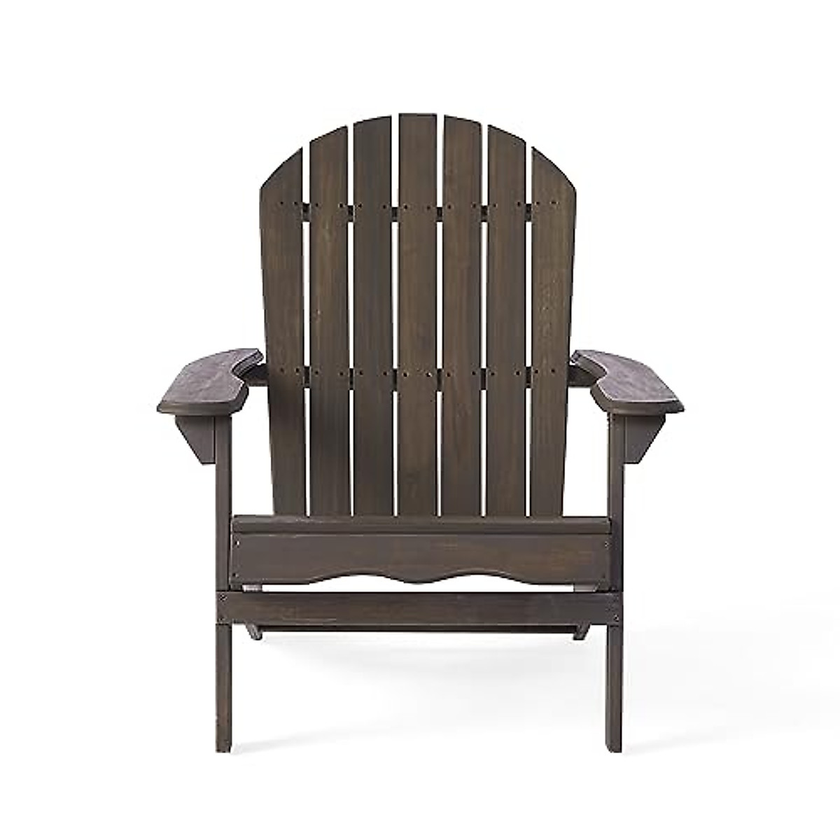 Christopher Knight Home Great Deal Furniture Milan Outdoor Rustic Acacia Wood Folding Adirondack Chair, Gray