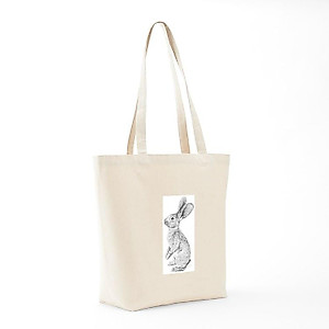 CafePress Giant Rabbit Tote Bag Natural Canvas Tote Bag, Reusable Shopping Bag