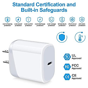 USB C Pixel 7 Fast Charger Type C Charging Block for Google Pixel 7 Pro 7 6a 6 Pro 5a,20W PD 3.0 USB C Wall Charger Box Cube Power Adapter for iPhone 14 Pro 13 12 11 SE,Samsung Galaxy A14,A23,S23,A13