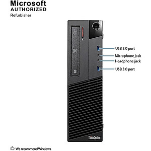 Lenovo ThinkCentre SFF Desktop Computer i7 up to 3.9GHz, 16GB RAM, 2TB HDD, WiFi, Keyboard & Mouse, Windows 10 Pro (Renewed)