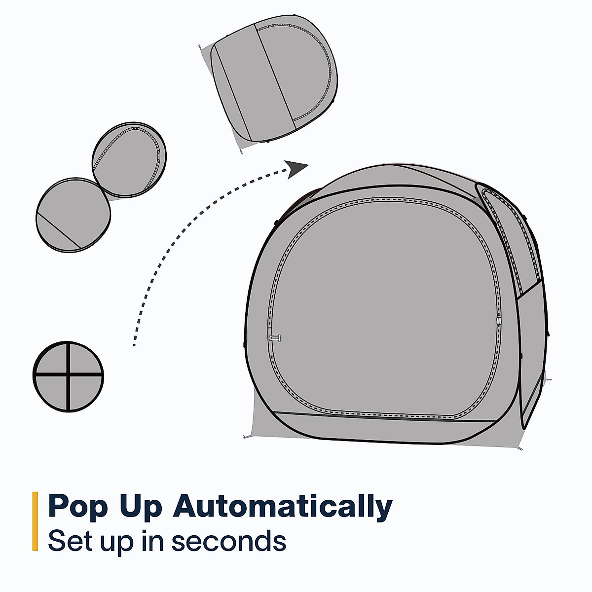 EighteenTek Pod All Weather Sports Tent with Sealed Floor Instant Tent Shelter Outdoor Bubble Rain Tent Camping Sun Shelter Pop Up Clear, Patent Pending for Sports Events Camping Fishing Cheering