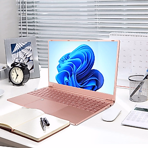 EBTOOLS 15.6 Inch Laptop, 16GB RAM 128G ROM 4 Cores Portable Laptop, IPS HD Large Screen, 2.4G 5G WiFi, Fingerprint Unlock, for Windows 10