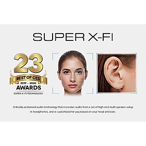 Creative SXFI Gamer USB-C Gaming Headset with Pro-Grade ANC CommanderMic, Super X-Fi Battle Mode Optimized for Action RPG and FPS on PC, PS4 and Nintendo Switch