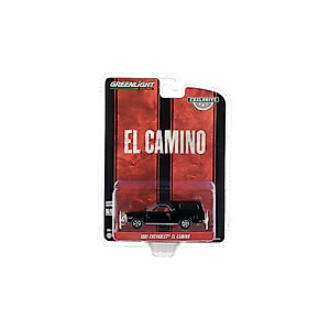 1981 Chevy El Camino with Camper Shell, Black - Greenlight 30310/48-1/64 Scale Diecast Model Toy Car