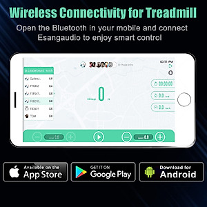 GYMAX Folding Treadmill, 2.25HP Electric Motorized Running Machine with Smart App Control, LED Touch Monitor, Heart Rate Sensor, Home Gym Cardio Training Equipment