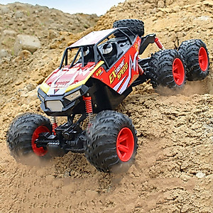QIYHBVR RC Cars 23”Large Remote Control Car, 6WD All Terrains Electric Toy Off Road RC Car Vehicle Truck Crawler with Metal Shell for Boys Kids and Adults