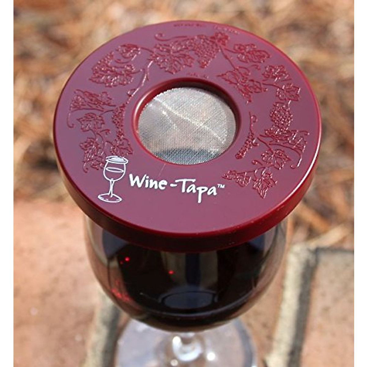 Wine Tapa Wine Glass Cover: Keep Bugs Out, Washable, Plastic, Outdoor, Drink Lid Marker for Glasses, Cans, Cups, Stemless Drinkware (Hot Pink)