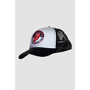 Rolling Stones The Est 1962 Mesh Trucker Hat Black White | Officially Licensed Merchandise
