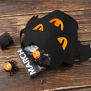 FUSHENMU Halloween Bat Treat Or Treat Bag bucket Candy Tote Bag Basket for Halloween Trick Or Treat Party Favor Supply