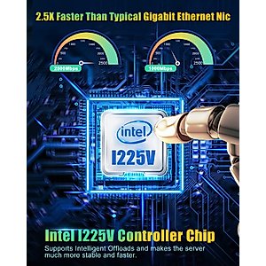2.5GBase-T PCI Express Gigabit Network Card for Gaming, Streaming, 2.5G/1G/100Mbps PCIe Ethernet Network Adapter RJ45 LAN Controller for PC, Support Windows 10/11, Standard & Low-Profile Brackets