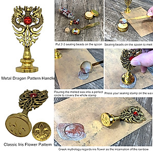 SCHOWE Feather Quill Writing Pen Wooden Dip Calligraphy Pen and Ink Set (Crown Red)