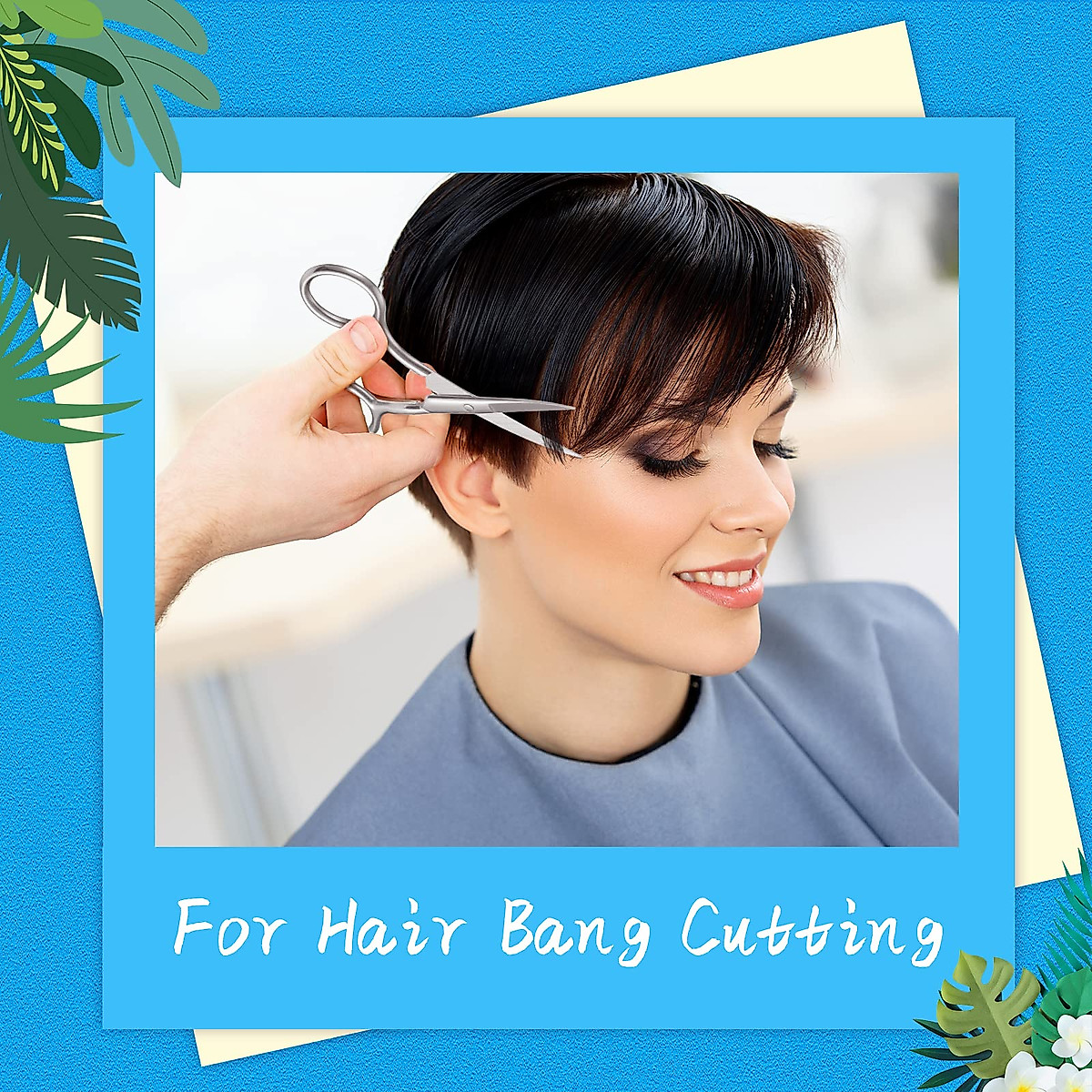 12 Pieces Nose Hair Scissor Small Scissor Facial Hair Scissors Stainless Steel Straight Tip Scissors Eyebrows Grooming Trimming Scissors Multi Purpose Beauty Scissors for Mustache Beard Nose