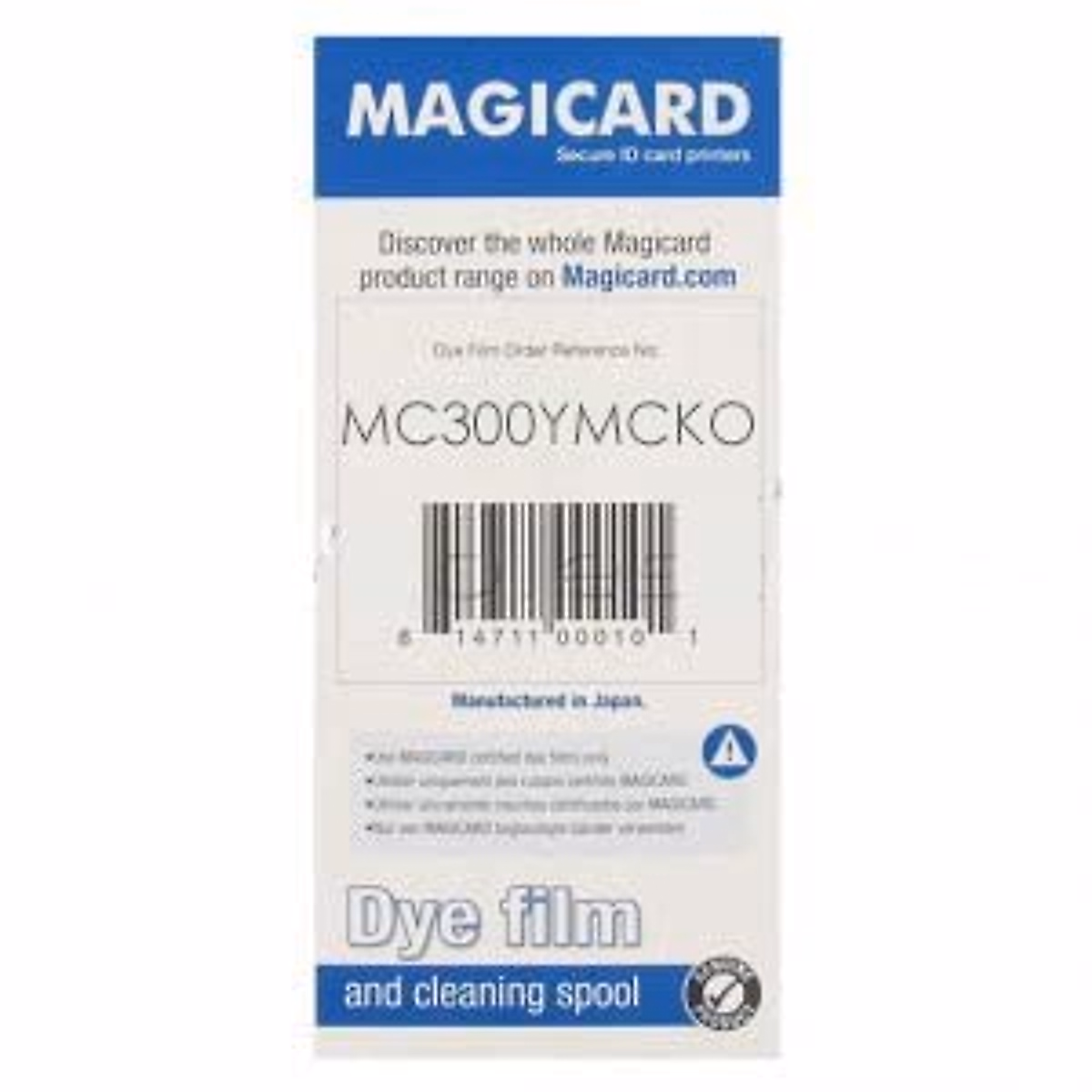 Magicard MC300YMCKO Color Ribbon, for Model 300 Printer - 300 Prints with 100 Quantity Card Imaging Brand CR80 30 Mil PVC Cards