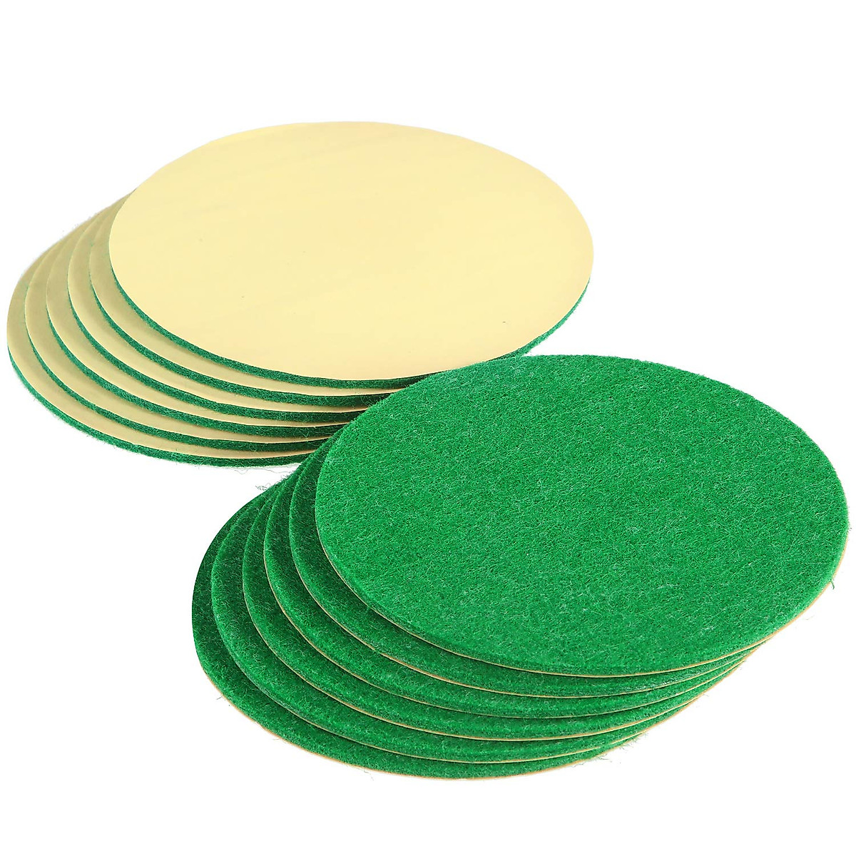 94 mm Felt Pads for Hockey Replacement Hockey Mallet Felt Pads Self Adhesive Green Felt Sticker for 96 mm Hockey Pushers
