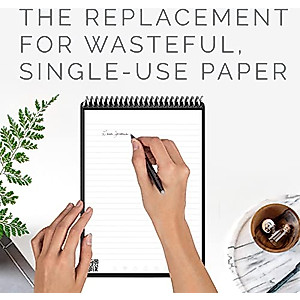 Rocketbook Flip - with 1 Pilot Frixion Pen & 1 Microfiber Cloth Included - Gray Cover, Letter Size (8.5" x 11")