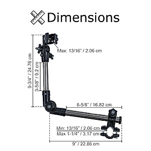 AlveyTech Universal Grip Umbrella Holder for Bike - 360° Angle Adjustable Attachment Clamp Mount Connector, for Bicycle Kick Scooter Baby Stroller Golf Cart Chair, use Beach Sport Sun Shade Outdoor