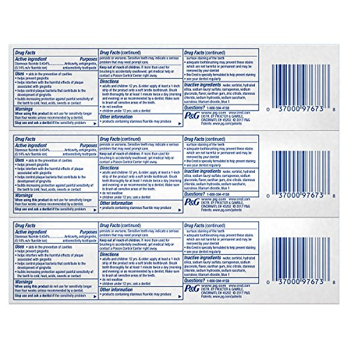 Crest Pro-Health Clean Mint Toothpaste, 4.6 oz (pack of 3)