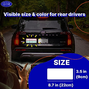 GEEKBEAR Baby on Board Car Magnet - Colorful, Reflective, Weather-Resistant - Rectangular 8.7 x 3.5 in (Light Pink/Turquoise)