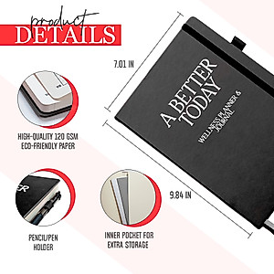 A Better Today Wellness Planner and Journal - Best Weekly and Monthly Calendar for Happiness, Gratitude, and Focus. - Achieve Your Goals to Accomplish Your Better Today - 6 Months Undated (Black)