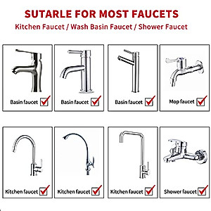 2pcs 720° Swivel Sink Faucet Aerator, Two Modes Can Concentrated Water and Disperse Water, 4-Layer Filter Device, Suitable for Kitchen, Bathroom (2)