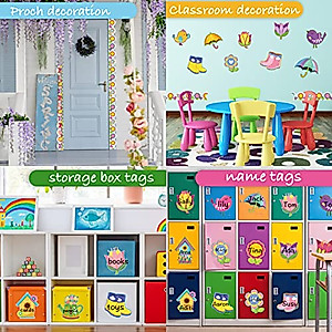 67 Pcs Hello Spring Cutouts, Spring Bulletin Board Decoration Set Flower Accents DIY Paper Cutouts with 100Pcs Glue Points Seasonal Classroom Decor for School Kindergarten Spring Party Supplies