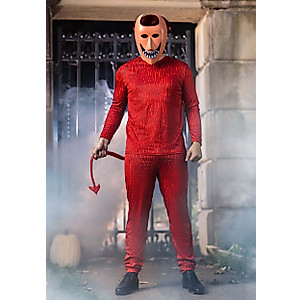 Adult Disney Lock Costume | Mens Nightmare Before Christmas Oogie Boogie's Gang Devilish Trick or Treater Full Outfit Large Red