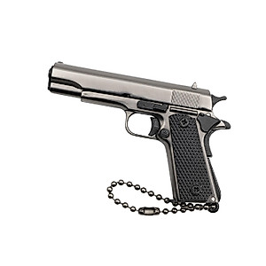 1911 Keychain Metal Mini Tactical Key chain Tiny Pendant for Ornament Collection Gift for Men Army Fan (Pewter)