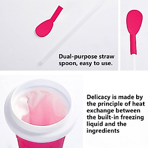 Slushie Maker Cup, Slushy Maker Frozen Magic Squeeze Cup Cooling Maker Cup Freeze Mug Milkshake, Portable Squeeze Ice Cup for Everyone
