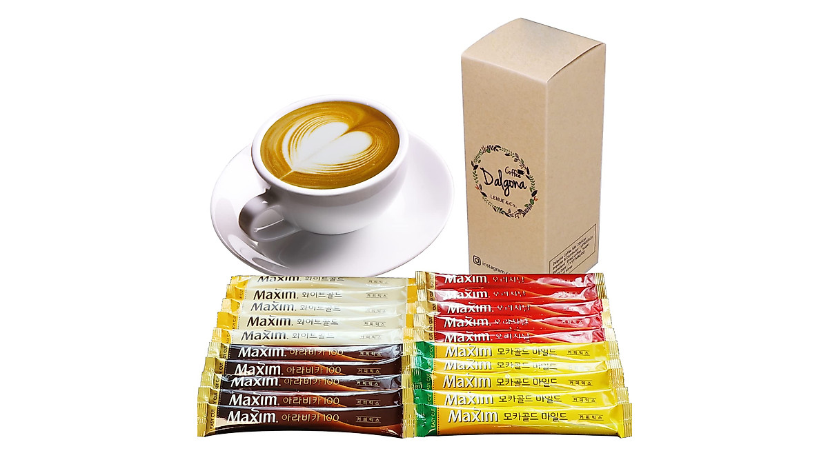 Maxim Korean Instant Coffee Variety Pack Gift Set - 20 Sticks