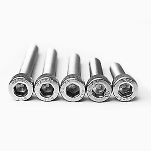 GUTEBANG M5 x 20mm 25mm 30mm 35mm 40mm Socket Head Cap Screws Bolts 304 Stainless Steel Hex Socket Screw, Metric Machine Fully Threaded, Assortment Kit 50PCS