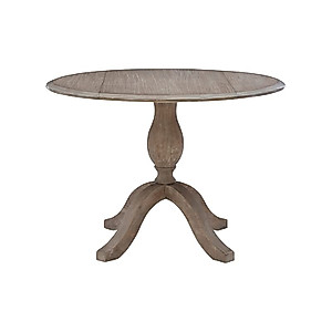 BOWERY HILL Transitional Wood Drop Leaf Dining Table in Antique Rustic Brown