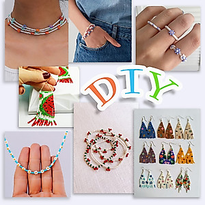 GREENTIME 3MM Bracelet Beads Kit for Bracelets Making, 35000pcs Seed Beads Small Glass Beads 8/0 Rainbow Beads Set with Letter Beads Elastic String Charms for Crafts (48 Colors)