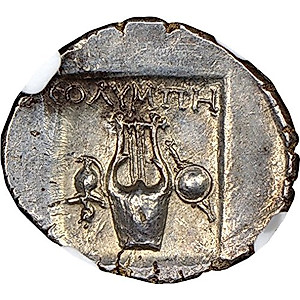 TR 2nd-1st Centuries BC Ancient City of Olympus Antique Silver Coin Rare Coins AR Drachm Choice About Uncirculated NGC