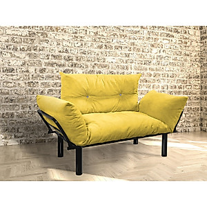 Overstock Foam and Metal Contemporary Loveseat Red