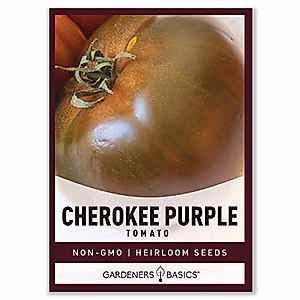 Cherokee Purple Tomato Seeds for Planting Heirloom Non-GMO Seeds for Home Garden Vegetables Makes a Great Gift for Gardening by Gardeners Basics