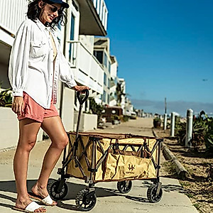 Whitsunday Folding Collapsible Utility Camping Park Cart - Heavy Duty Outdoor Park Beach Cart, Grocery Wagon for Camping, Sports, Shopping
