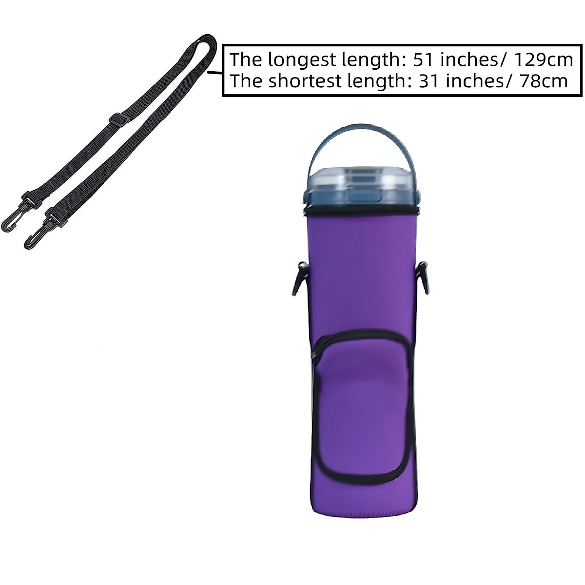 AF-WAN Portable Blender Carry Storage Bag sleeve with Shoulder Strap for Ninja BC151NV/BC51NV/BC151BK/BC151CR/BC151EM/BC151PR/BC151WH 18oz Blast Portable Blender (Purple)