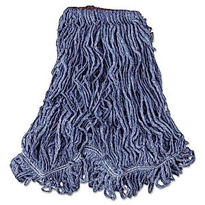 Rubbermaid Commercial FGD21306BL00 Super Stitch Blend Large Cotton/Synthetic Mop Head - Blue (6/Carton)
