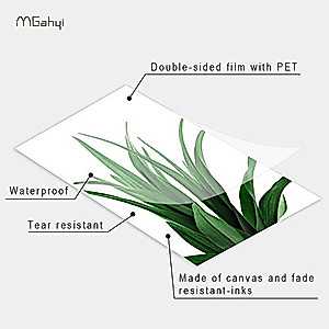 MGahyi Botanical Wall Art Prints, Tropical Leaves Art Print, Tropical Plants Pictures, 4 Pieces Plant Leaf Posters, Minimalist Green Leaf Wall Decor Unframed-8"x10"