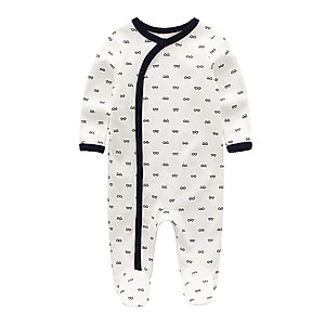 Newborn Baby Boy Girl Cotton Bodysuit Long Sleeve Jumpsuit 3-Pack Outfits Clothes Long Sleeve Baby Bodysuit