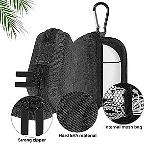 Compatible for Google Pixel Buds Pro 2022 Case, [Portable] [Keychain] [Storage Bag] Hard Case for Google Pixel Buds Pro/Pixel Buds A-Series/Pixel Buds 2 Case (Black)
