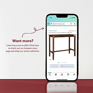 Linon 42 inch Height Pub Claridge Table, Rustic Brown Bar