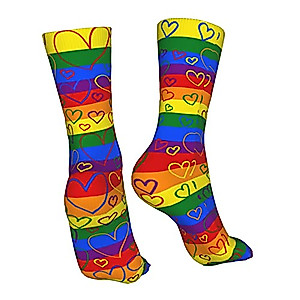 Valentine's Day Socks Valentines Love Heart Novelty Socks Stocking Festival Stuffers 15.7 Inches Long Gifts for Women Men