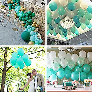 PartyWoo Teal Balloons, 50 pcs 12 Inch Teal Blue Balloons, Turquoise Balloons for Balloon Garland or Balloon Arch as Birthday Party Decorations, Wedding Decorations, Baby Shower Decorations, Teal-Y69
